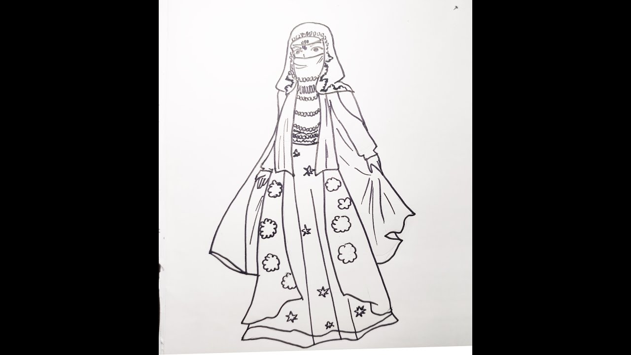 HOW TO DRAW ARABIAN TRADITIONAL CLOTHES | EASY DRAWING TUTORIAL - YouTube