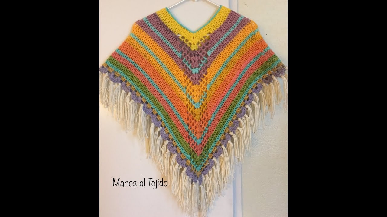 Como Tejer un Poncho Chico - YouTube