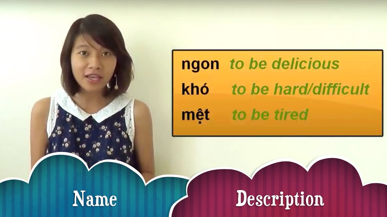 Vietnamese Grammar: Vietnamese Adjectives - YouTube