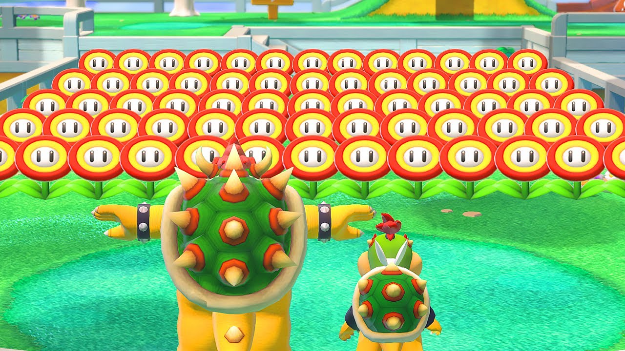 Can Bowser & Bowser Jr. collect 999 Fire Flowers in Super Mario 3D ...