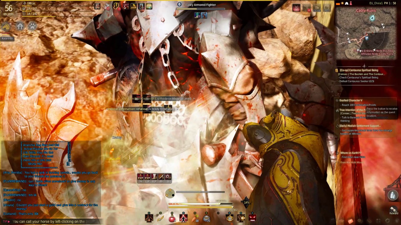 Black Desert Online | 56 Awakened Striker | Grinding Cadry Ruins| 104 ...
