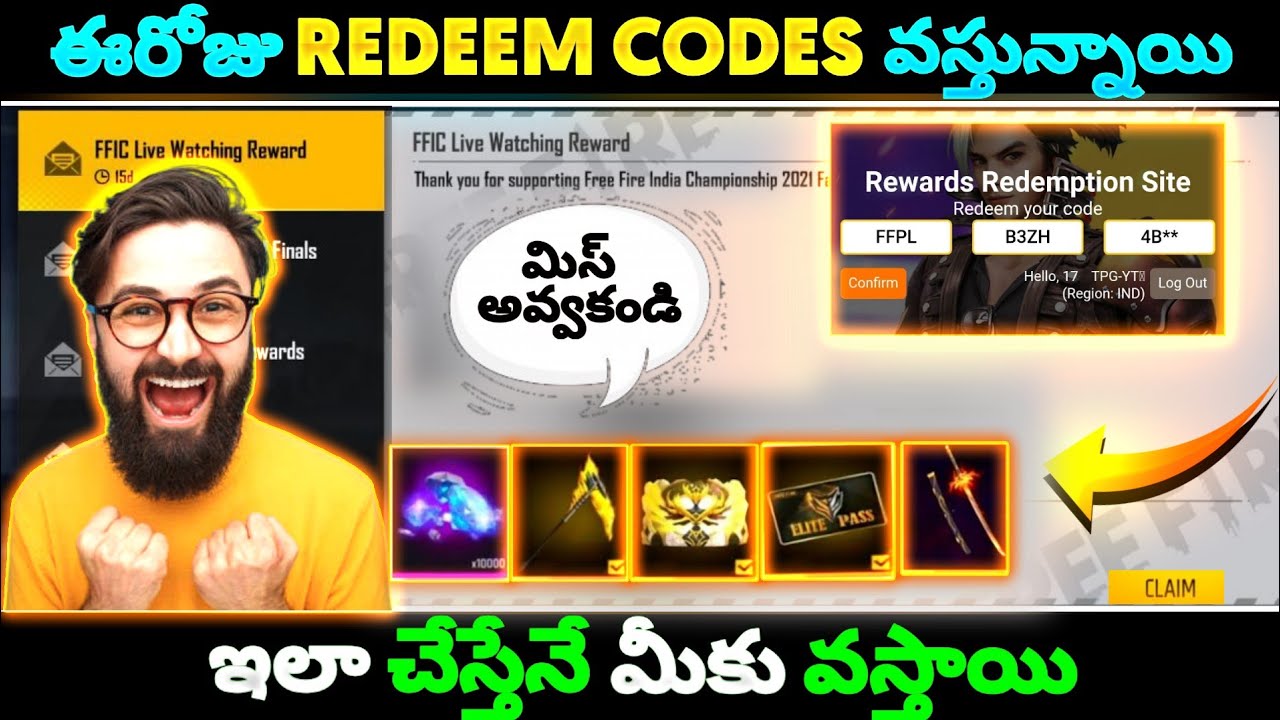 Free Redeem Codes Coming | Free 10000 Diamonds And Elite Passes Redeem ...