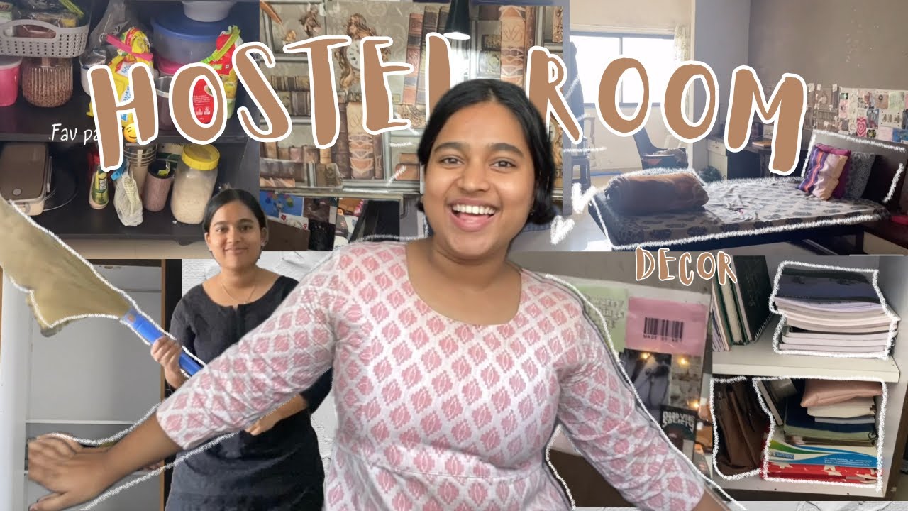 hostel room shifting | deep clean 🧺 *decor* setup and room tour 💌 - YouTube