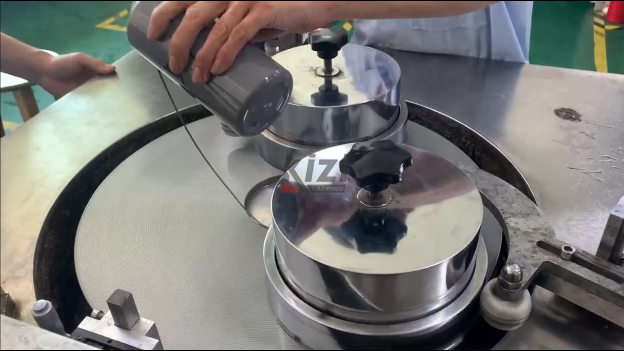 Tungsten carbide single-sided lapping and polishing - YouTube