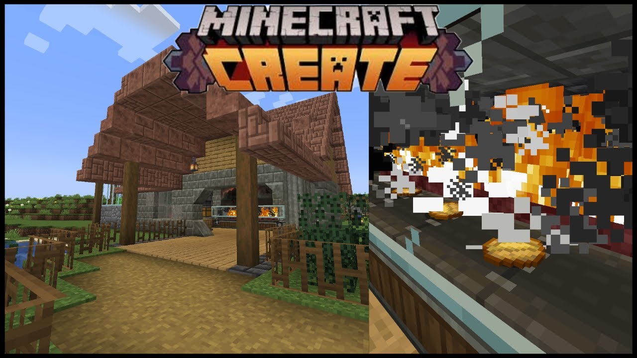 I built the simplest Automatic Potato Cooker in Minecraft Create Mod ...