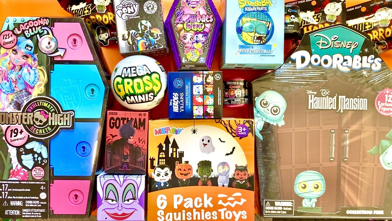Asmr 30+ Blind Box Unboxing | Disney haunted Mansion satisfying no ...