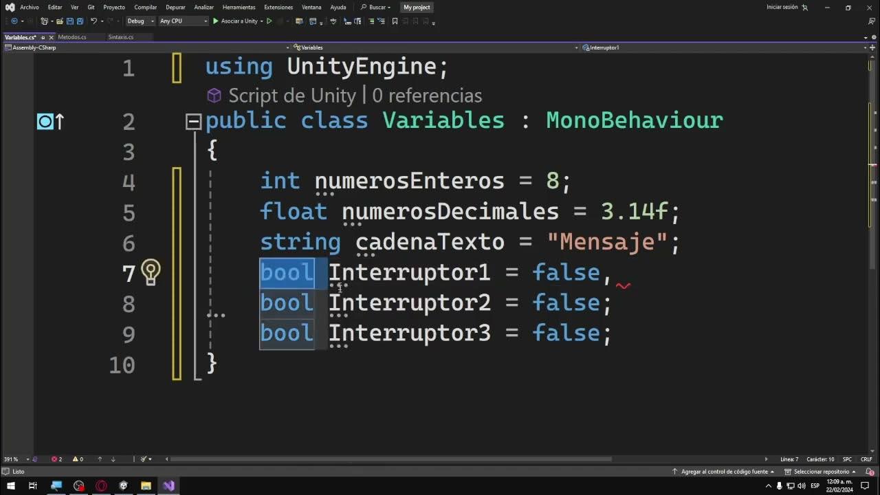003 - Variables C# Unity - YouTube