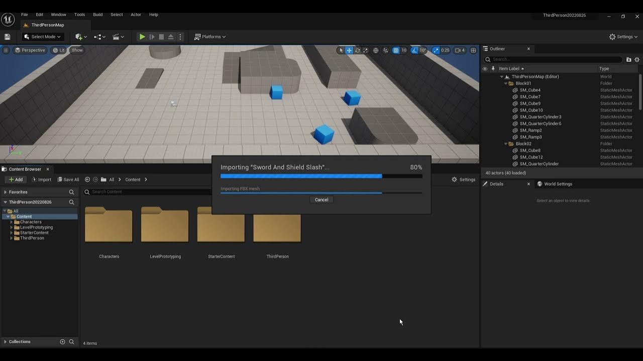 Ue5 Blueprints Tutorial 067 1 Import Animation Files Fbx Youtube