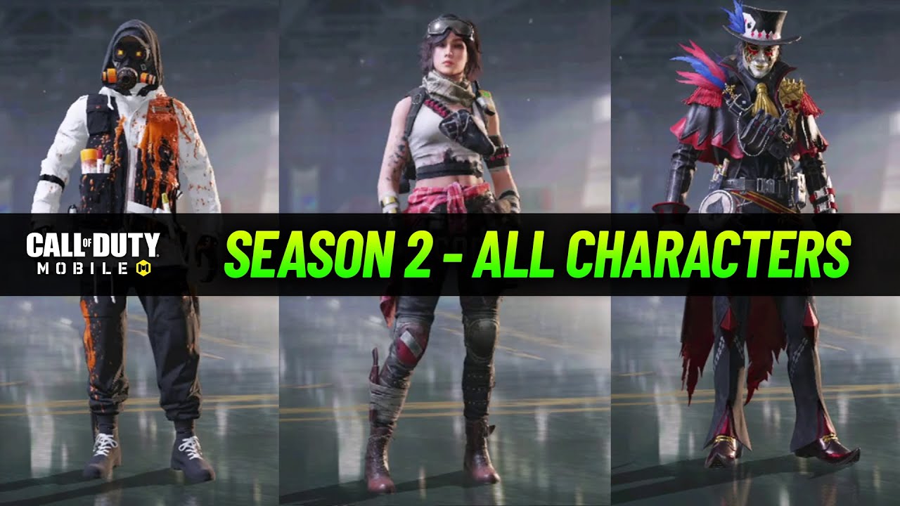 Season 2 - 2023 All Characters - Battle Pass, Paid & Free in CODM - YouTube