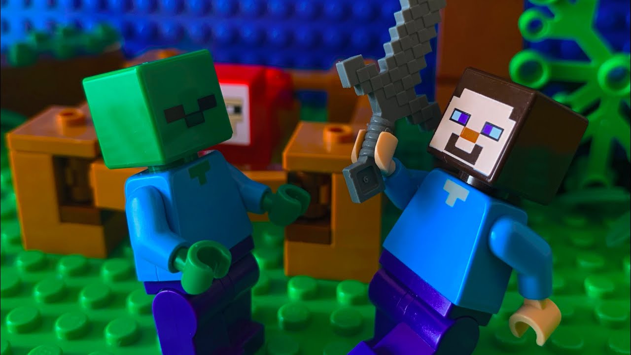 Epic Lego Minecraft Battle - YouTube