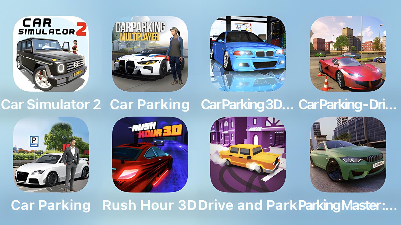 Car Simulator 2, Car Parking, Car Parking 3D, Driving School and More ...