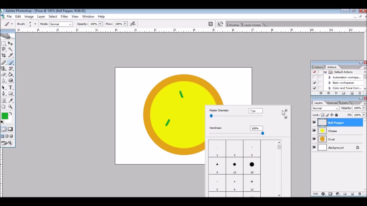 How to make pizza in photoshop - YouTube