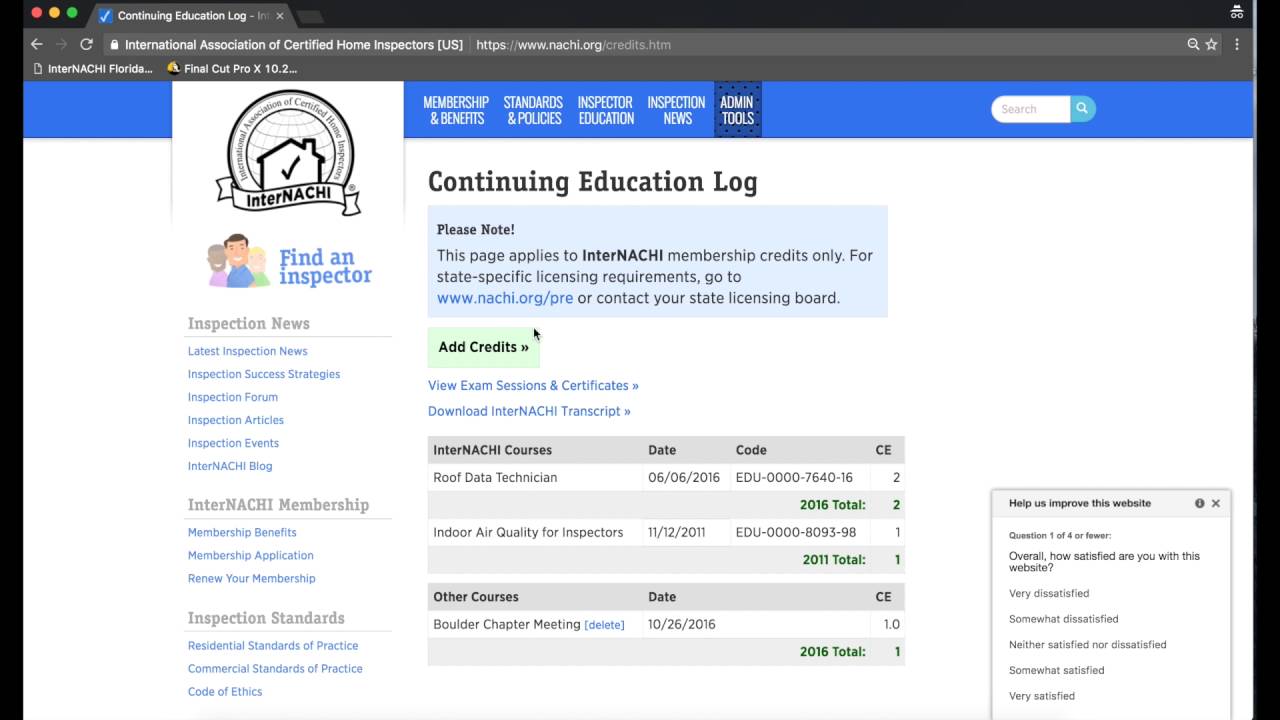 How to Add Continuing Education to Your InterNACHI Member Account - YouTube