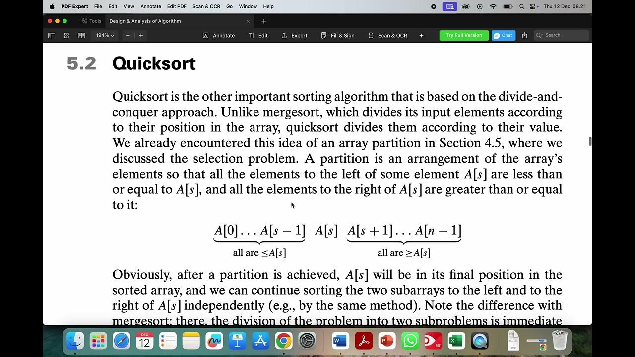 Divide and Conquer - Quicksort - YouTube