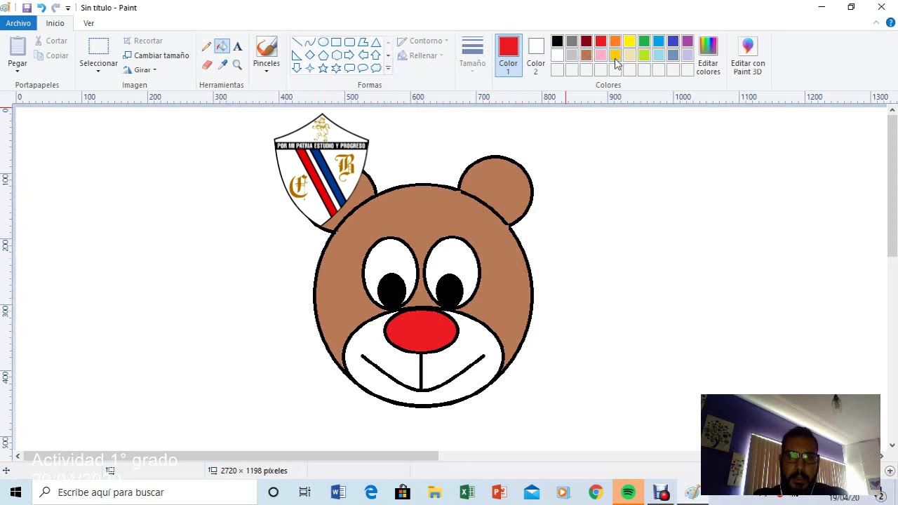 Vídeo 1° grado Oso en Paint - YouTube