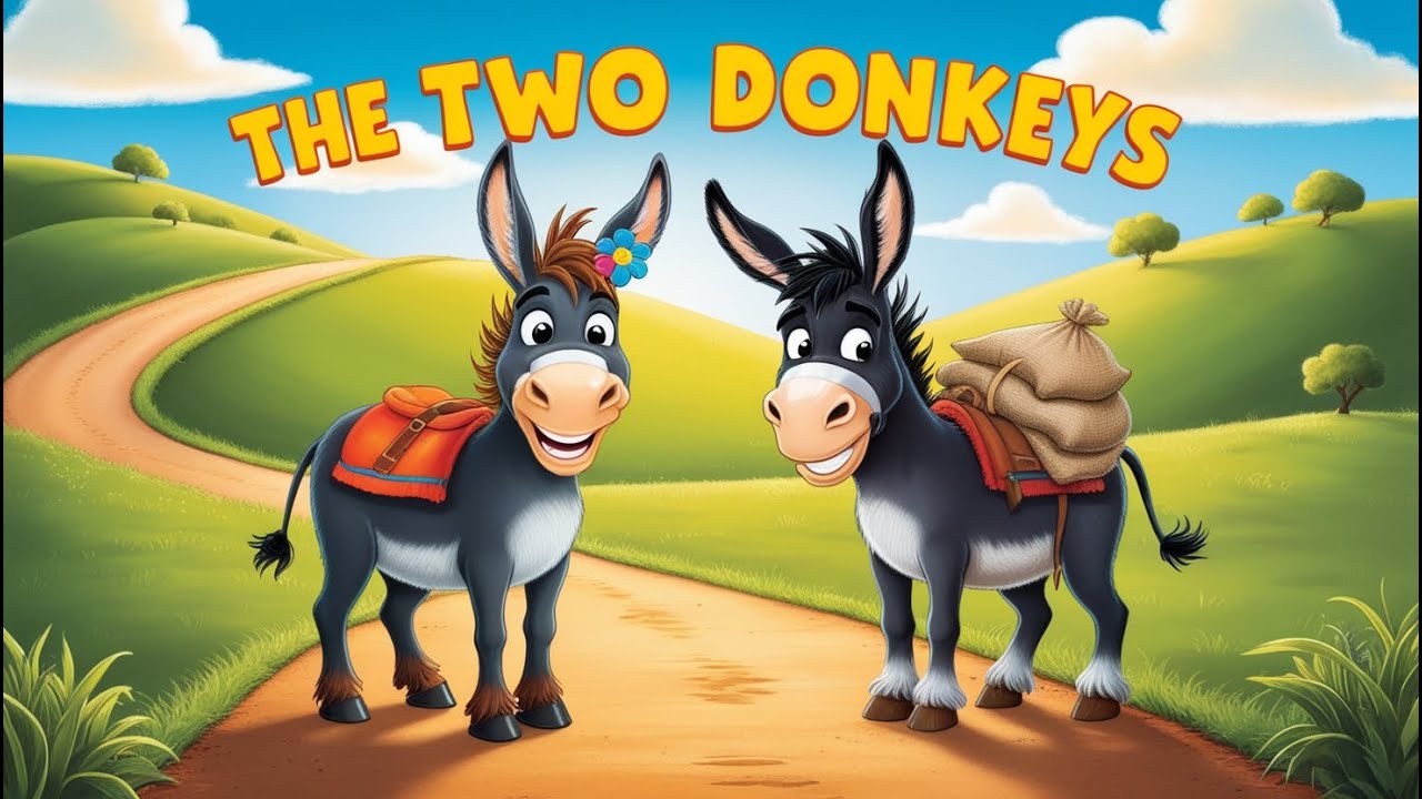The Two Donkeys | English Moral Stories | Story For Kids - YouTube