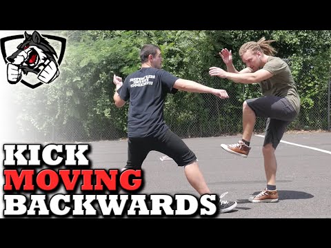 How to Kick while Moving Backwards in a Fight - YouTube