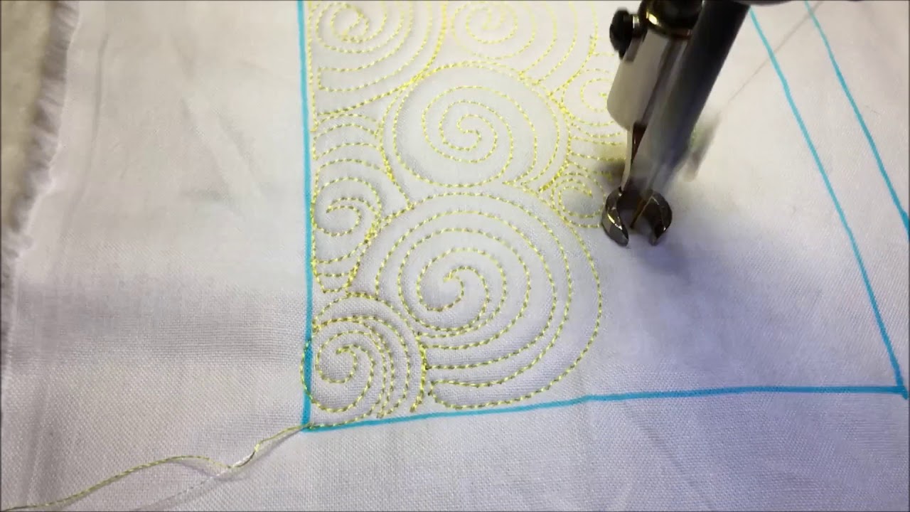 Tips for quilting a swirl fill - YouTube