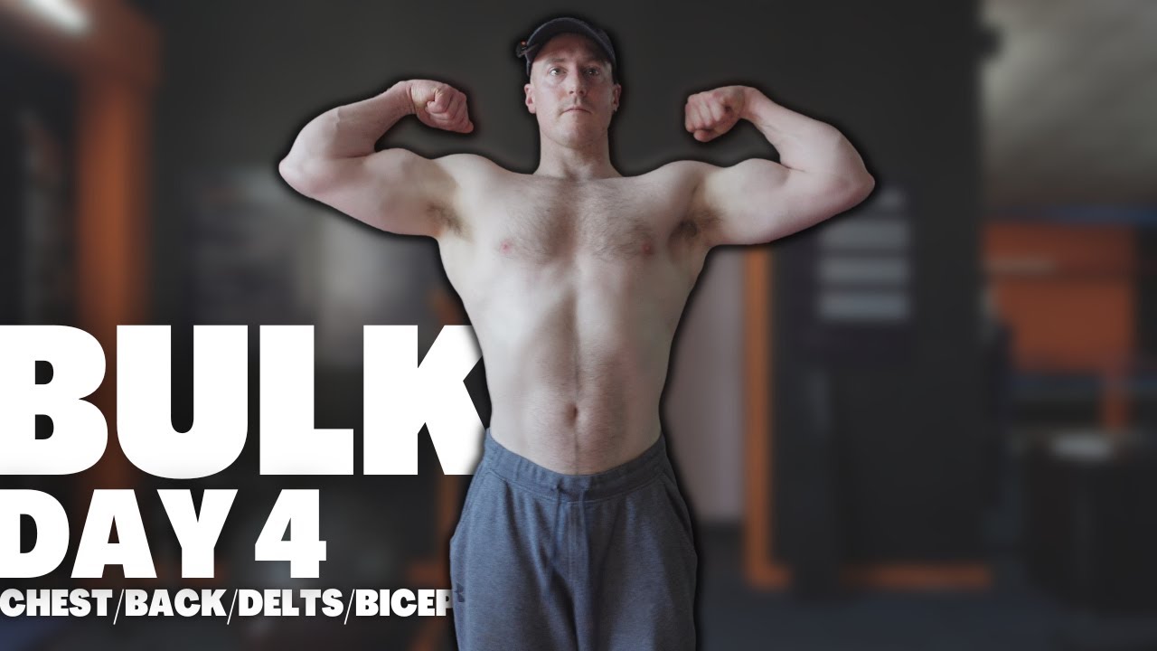 The Real Natty Bulk - Day 4 (Chest, Back, Delts and Biceps) - YouTube