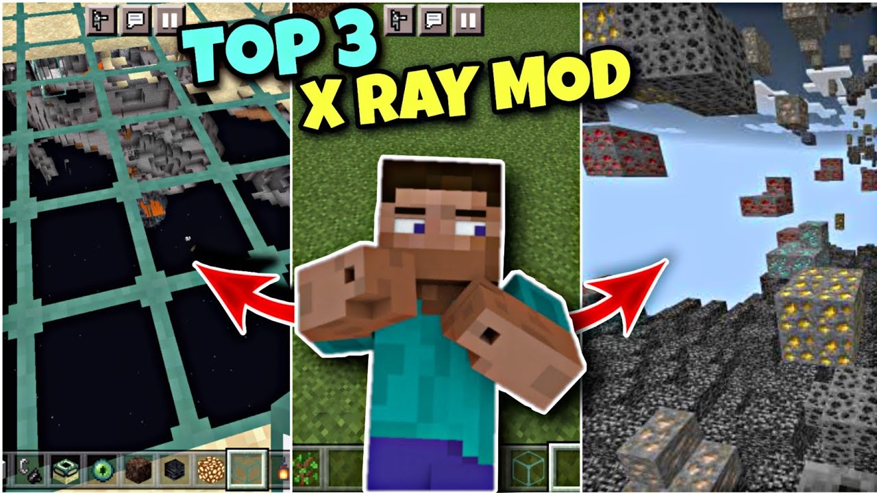 Top 3 X-Ray Mod For Minecraft Pocket Edition | How To Download X Ray ...