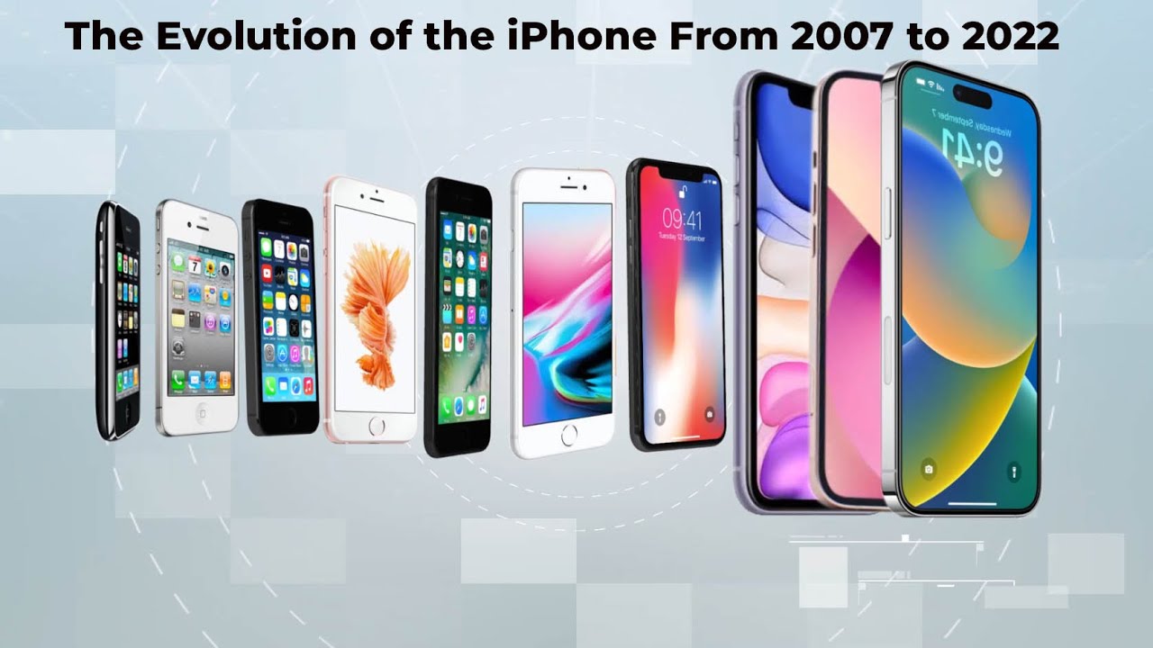 The Evolution of the iphone from 2007 to 2022 || The History of iphone ...