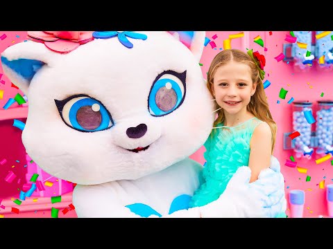 Nastya comemora sua festa de 9 anos com amigos e familiares