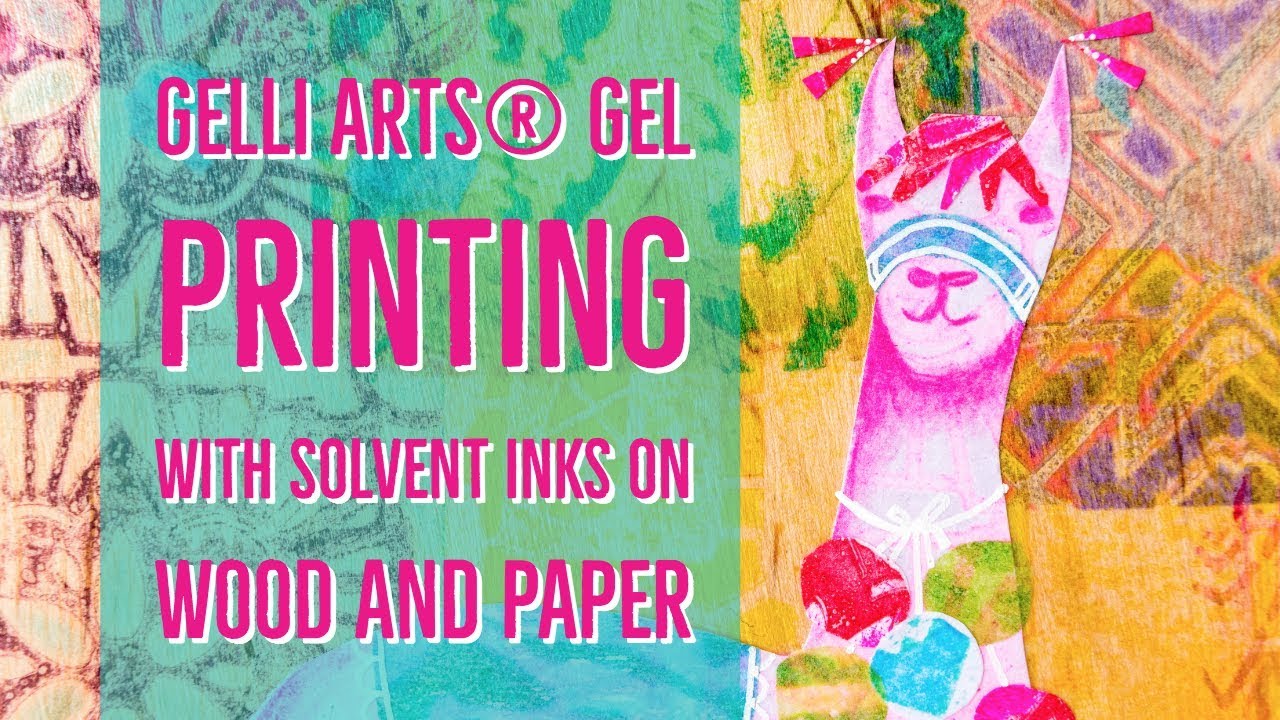 Gelli Arts® -- Collage on Wood using Solvent Ink Pads - YouTube