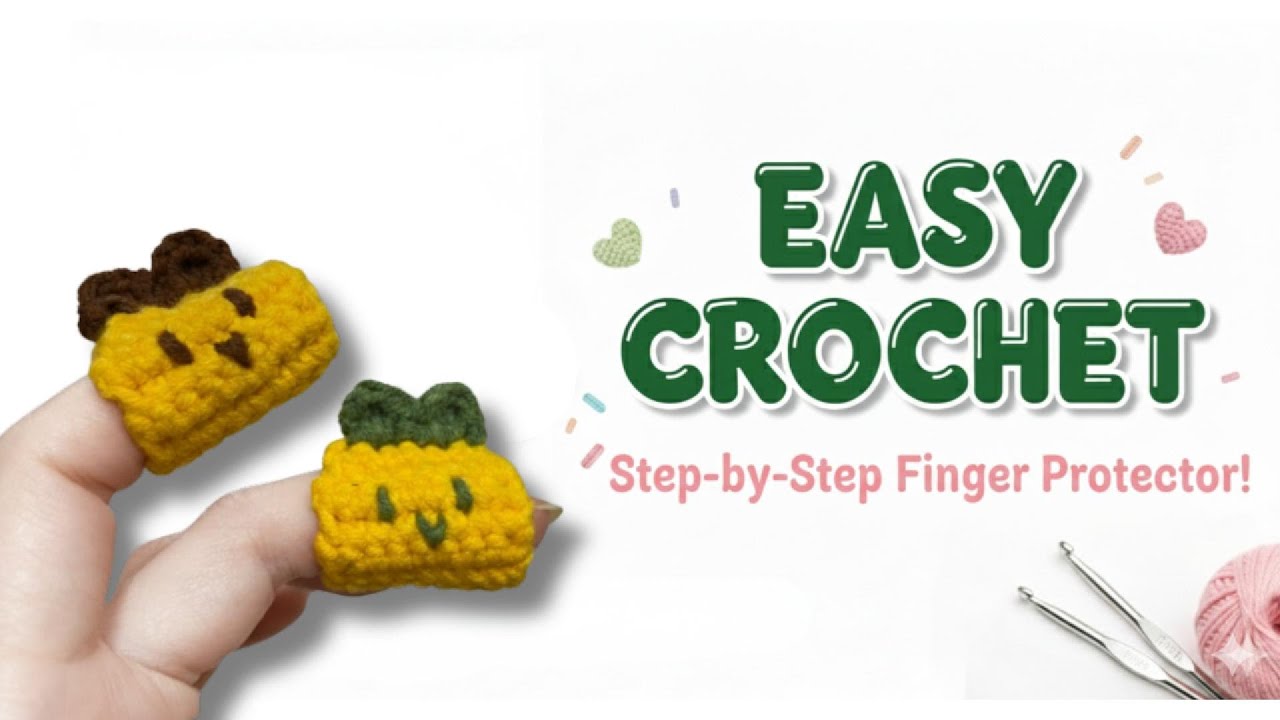 How to Make a Finger Protector for Crochet Beginners | Solsi Crochet ...