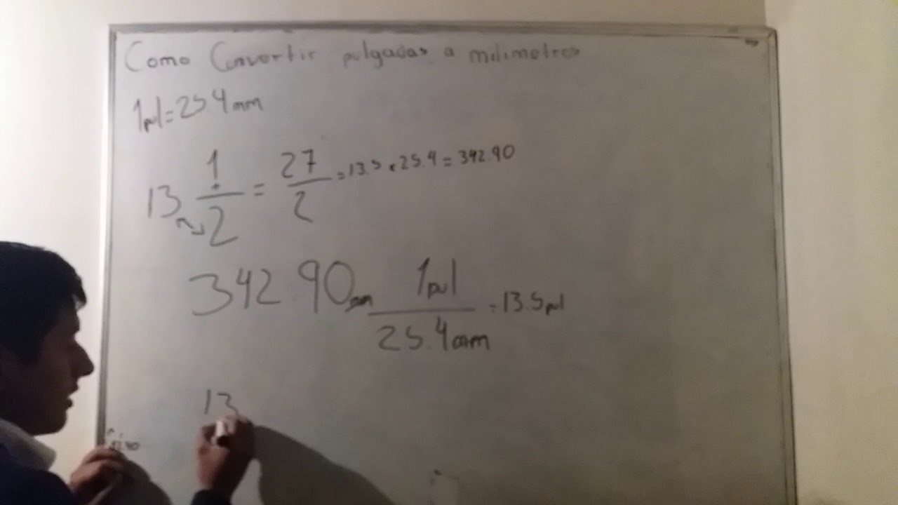 Como convertí pulgadas a milimetros - YouTube
