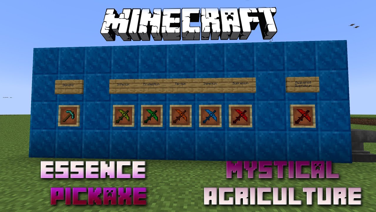 Essence Pickaxe 🍎🪴🍋 Minecraft Mystical Agriculture Tutorial 🍎🪴🍋 English ...