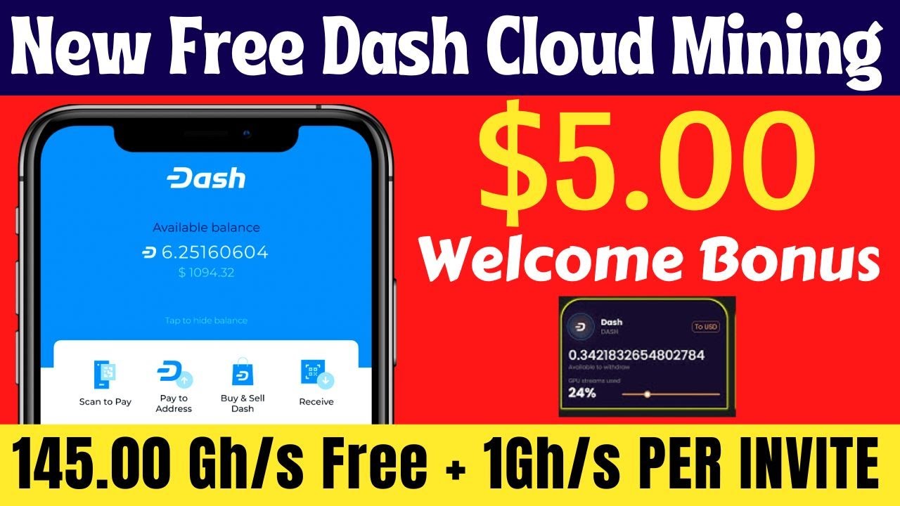 New Free Dash Coin Cloud Mining site 2022 - How to earn Dashcoin free ...