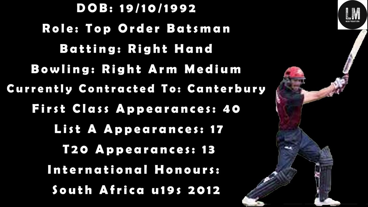 Chad Bowes Cricket Highlights - YouTube