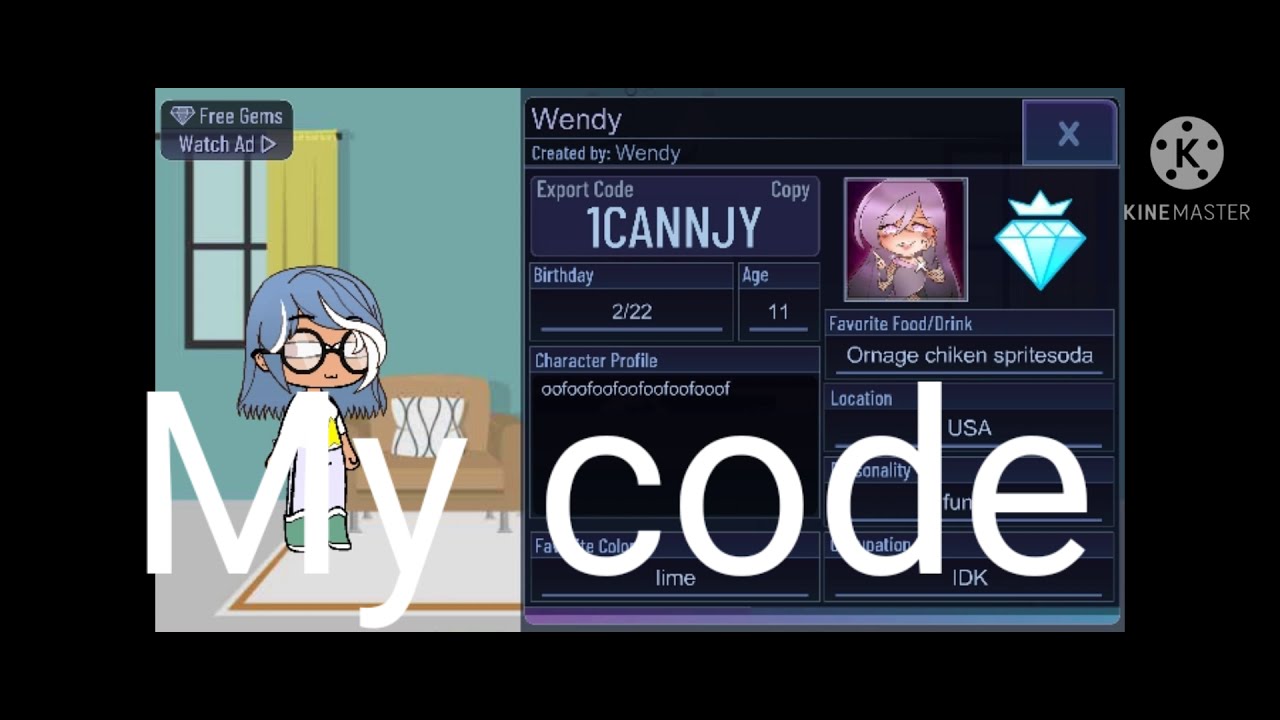 My oc code - YouTube