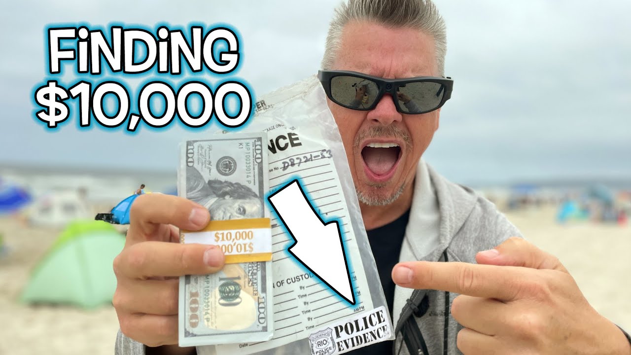 Finding $10,000 at Beach Prank - PART 1! - YouTube