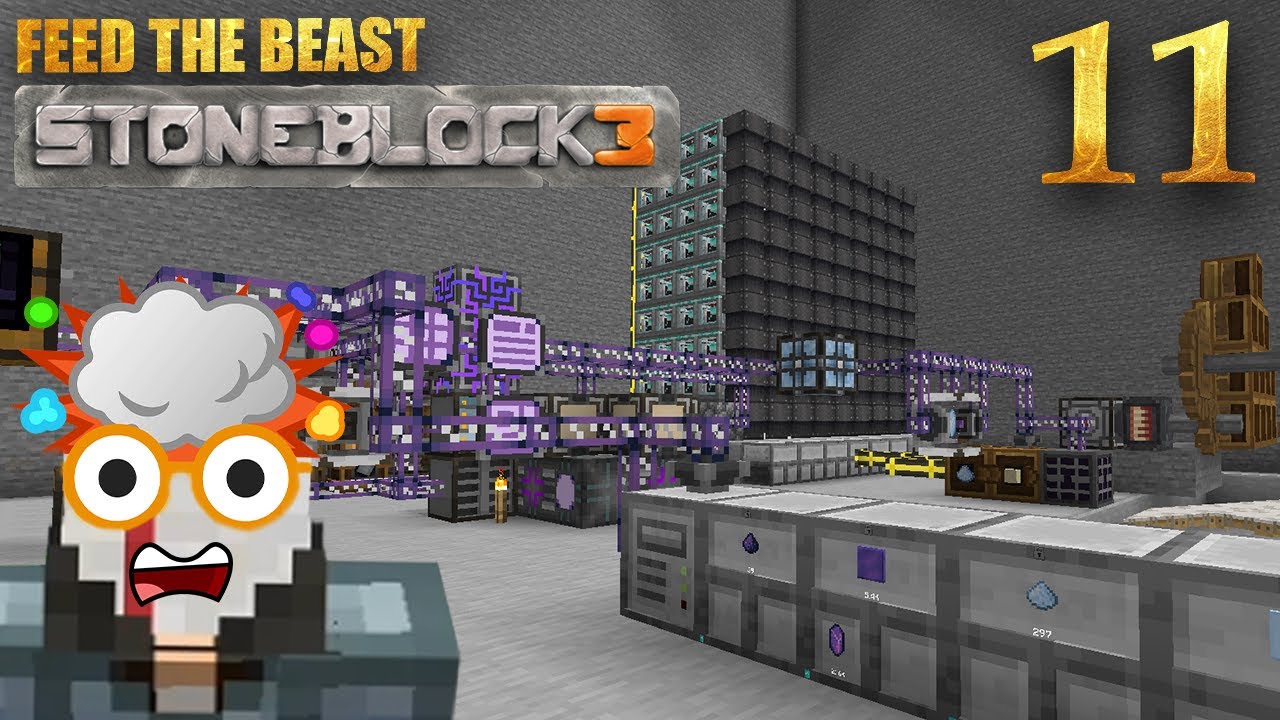 AE2 Mess - Minecraft FTB Stoneblock 3 - Episode 11 - YouTube