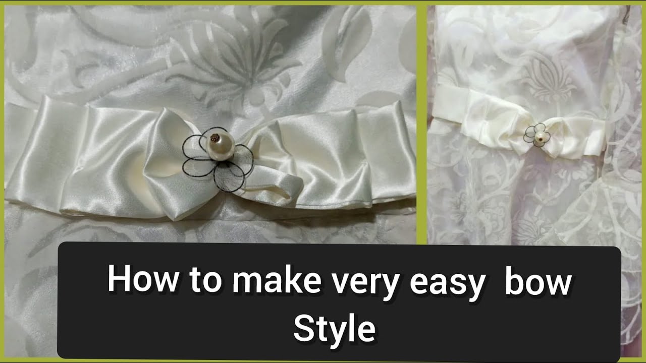 stylish frock bow style making|| how to make bow very easy stitching ...