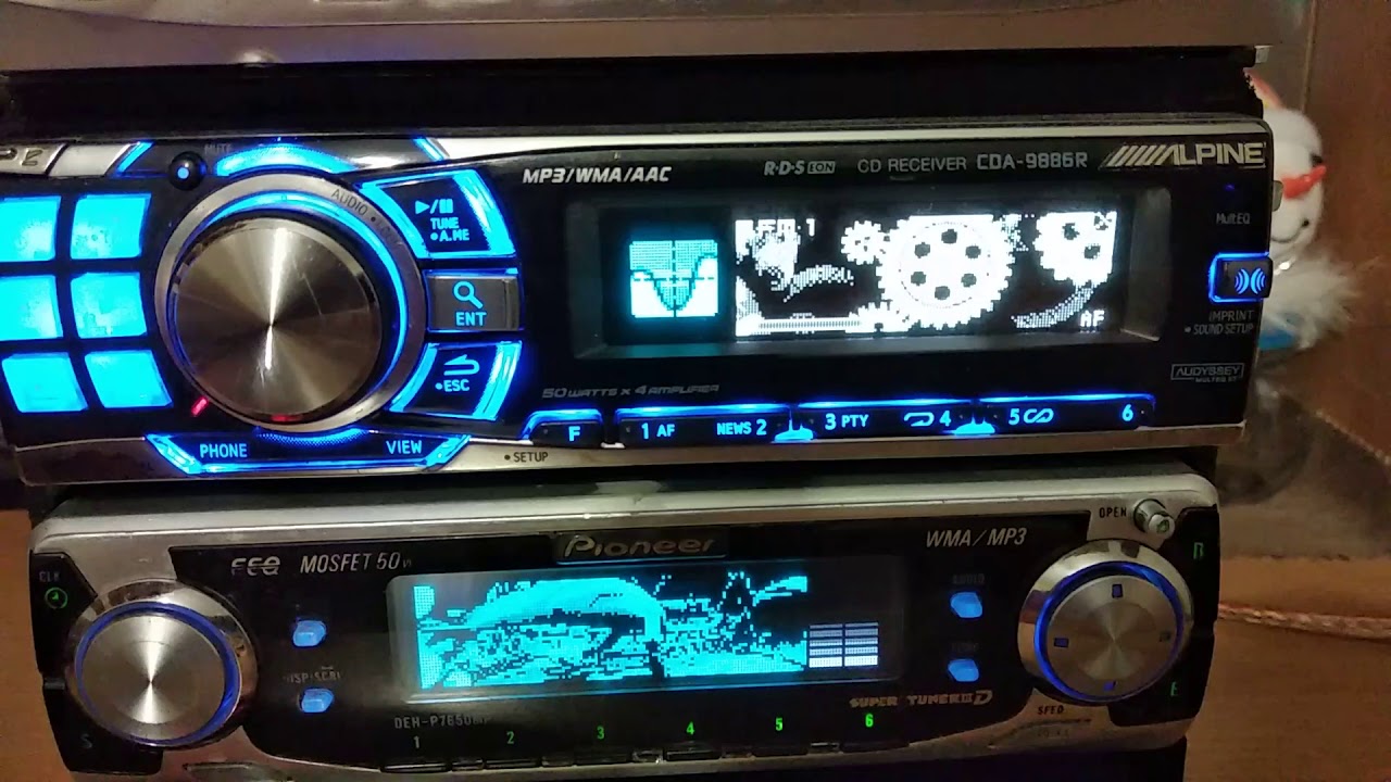 Старые добрые магнитолы Alpine CDA-9886R,Alpine CDA-9853R,Pioneer DEH ...