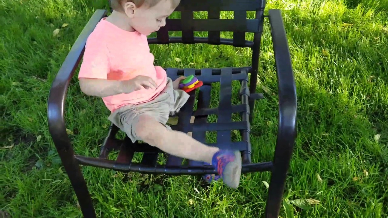 Foot stuck in the chair - YouTube