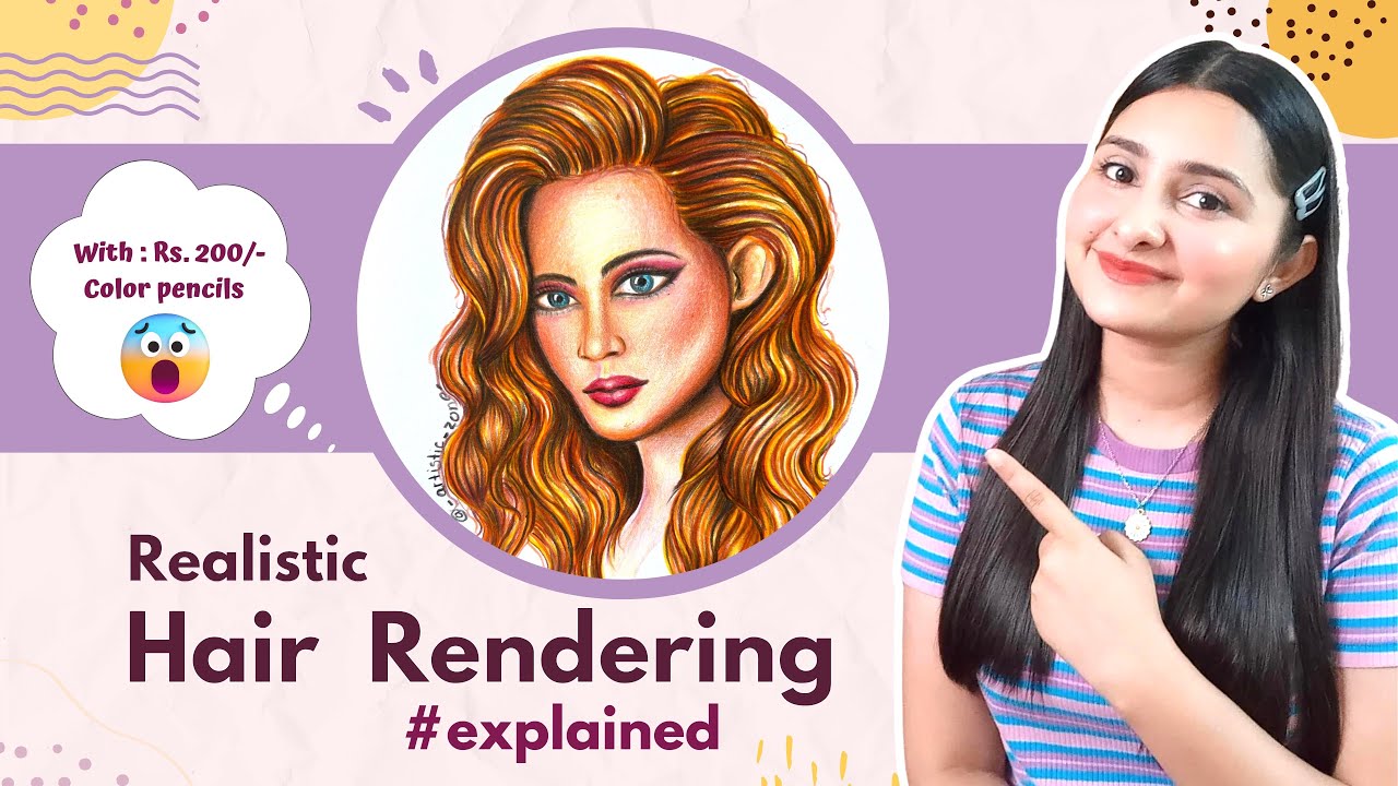 HOW TO DRAW REALISTIC 😱 HAIR DRAWING WITH COLOR PENCILS | STEP BY STEP ...