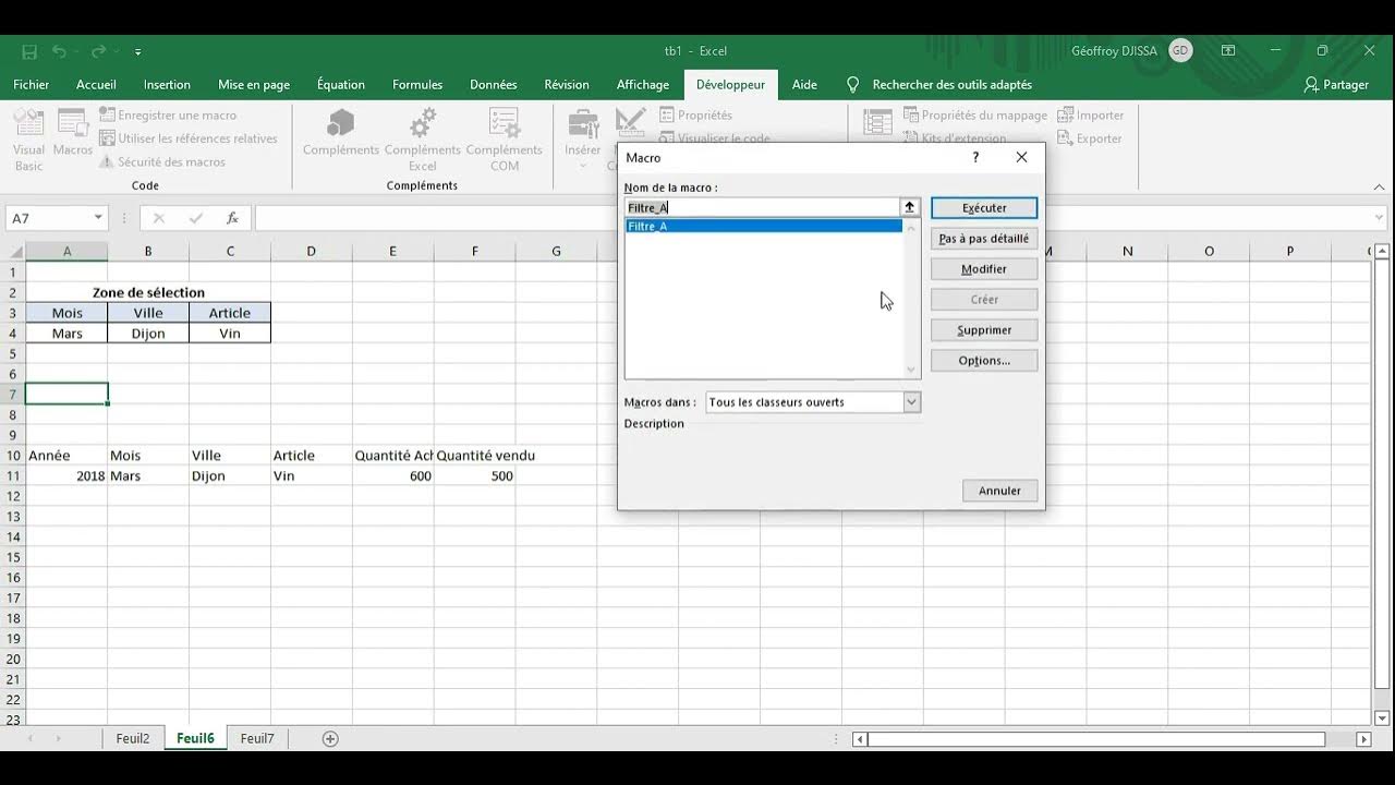 Excel - Utiliser l'outil filtre avancé en enregistrement Macro (VBA - Automatisez vos filtres ...