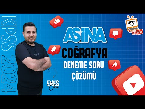 2) Kpss Coğrafya Deneme Sınavı - 2 - Enes EKER / İsemTV 2024