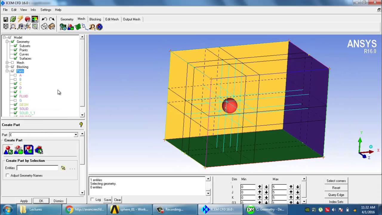 Sphere Hexa Meshing in ICEM CFD - YouTube