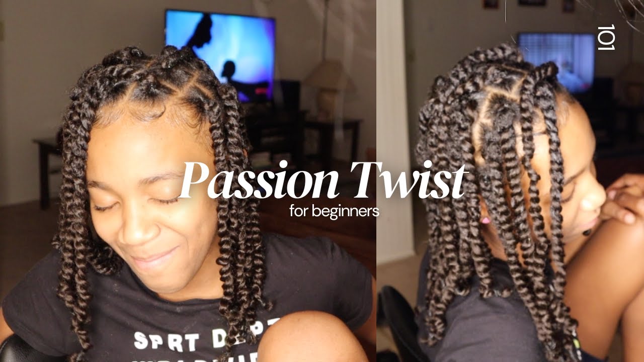 Easy & Neat Passion Twists (rubber band method) - YouTube