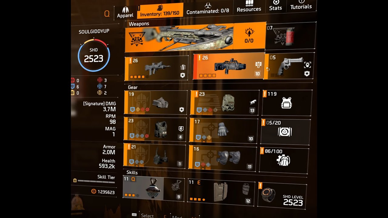 TANK BUILD ALL BLUE CORE ( The division 2 ) - YouTube