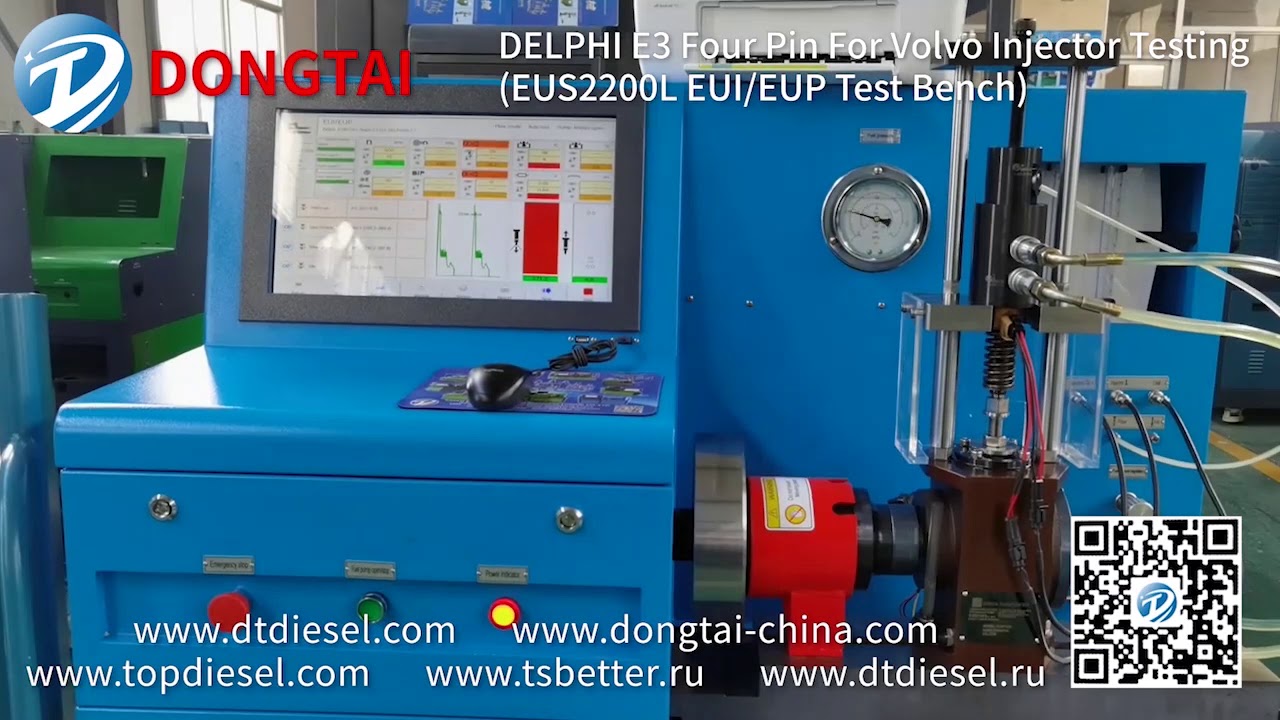 EUI EUP test benchTesting DELPHI E3 Four Pin For Volvo Injector - YouTube