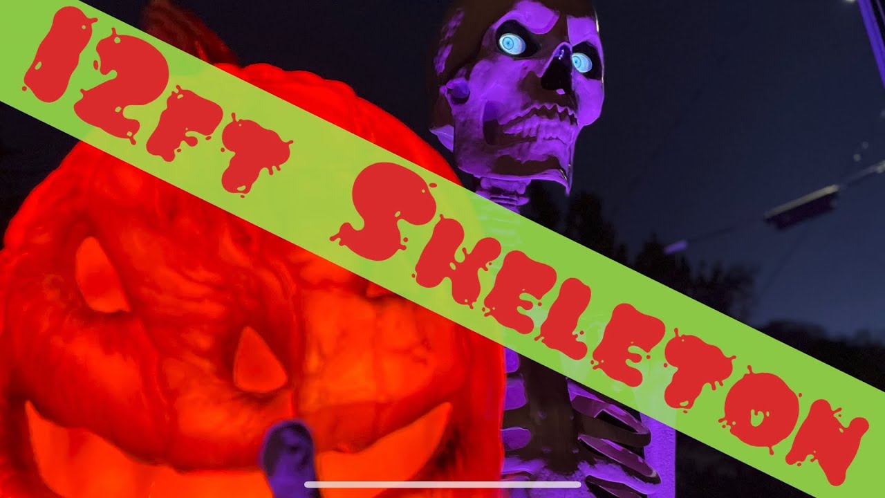 12 foot tall Skeleton unboxing and review - YouTube