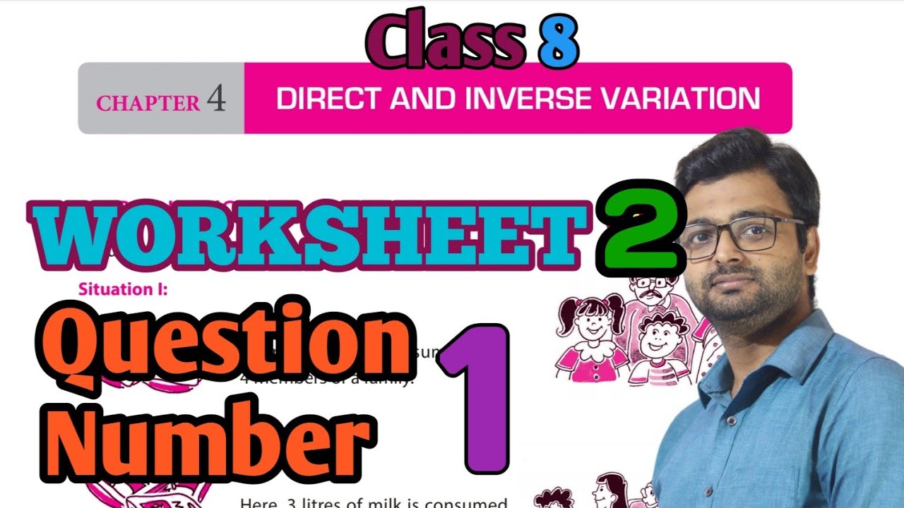 DAV Math | Class 8 | Chapter 4 | Direct n Inverse Variation | Worksheet ...