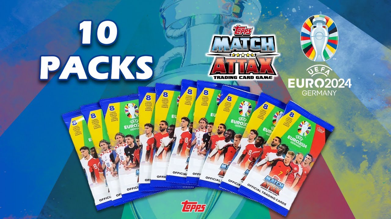 TOPPS UEFA Euro 2024 Match Attax - 10 BOOSTER PACKS - YouTube