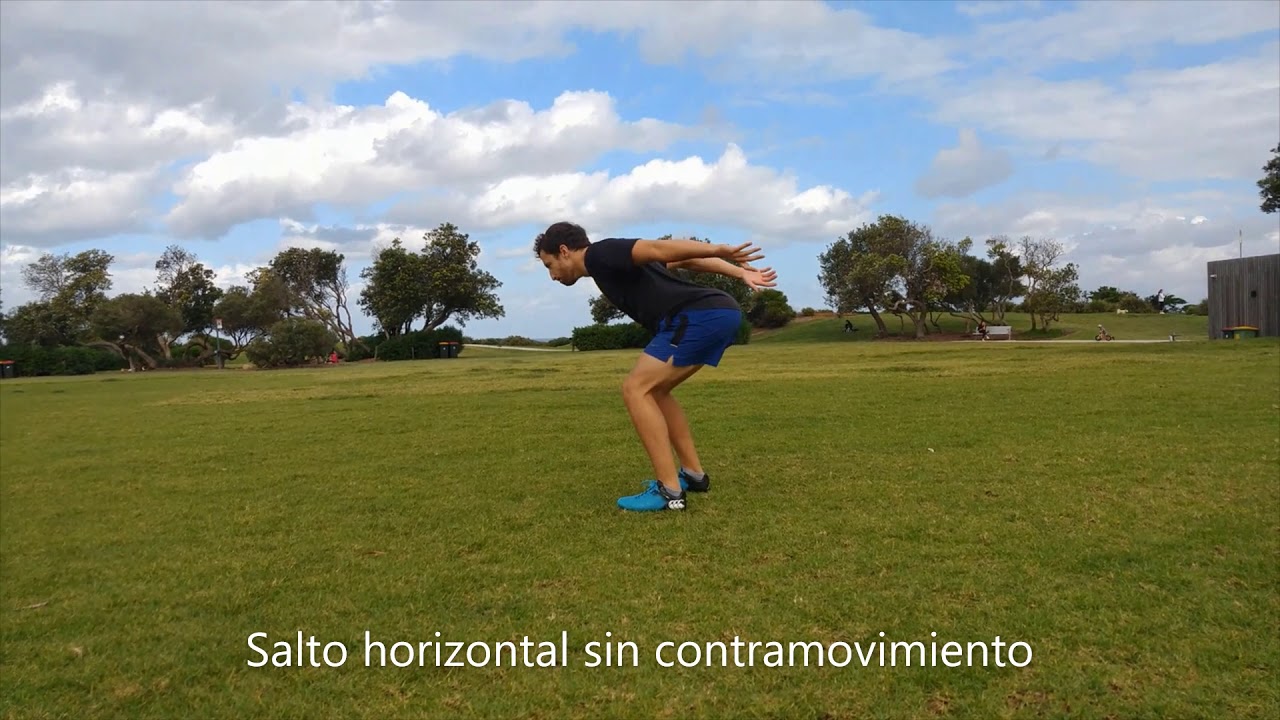 Salto horizontal sin contramovimiento - YouTube