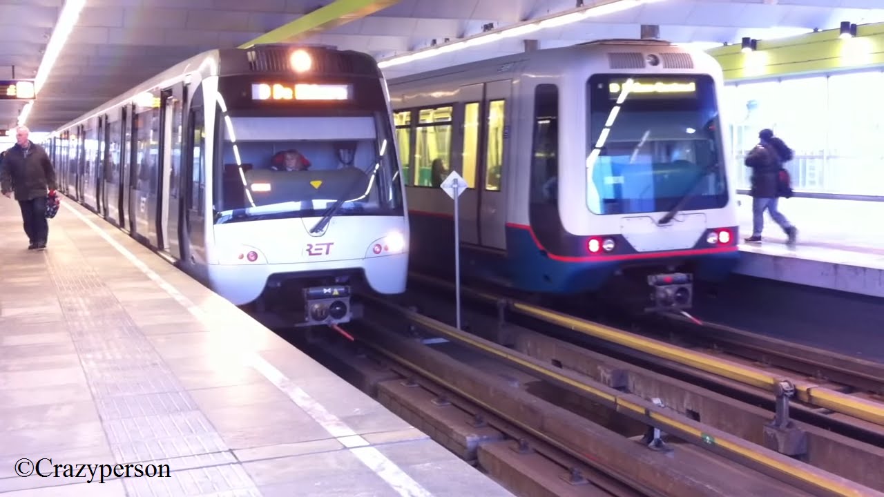 RET Metro Type SG3 & MG2/1 Zuidplein Lijn D in Rotterdam - YouTube
